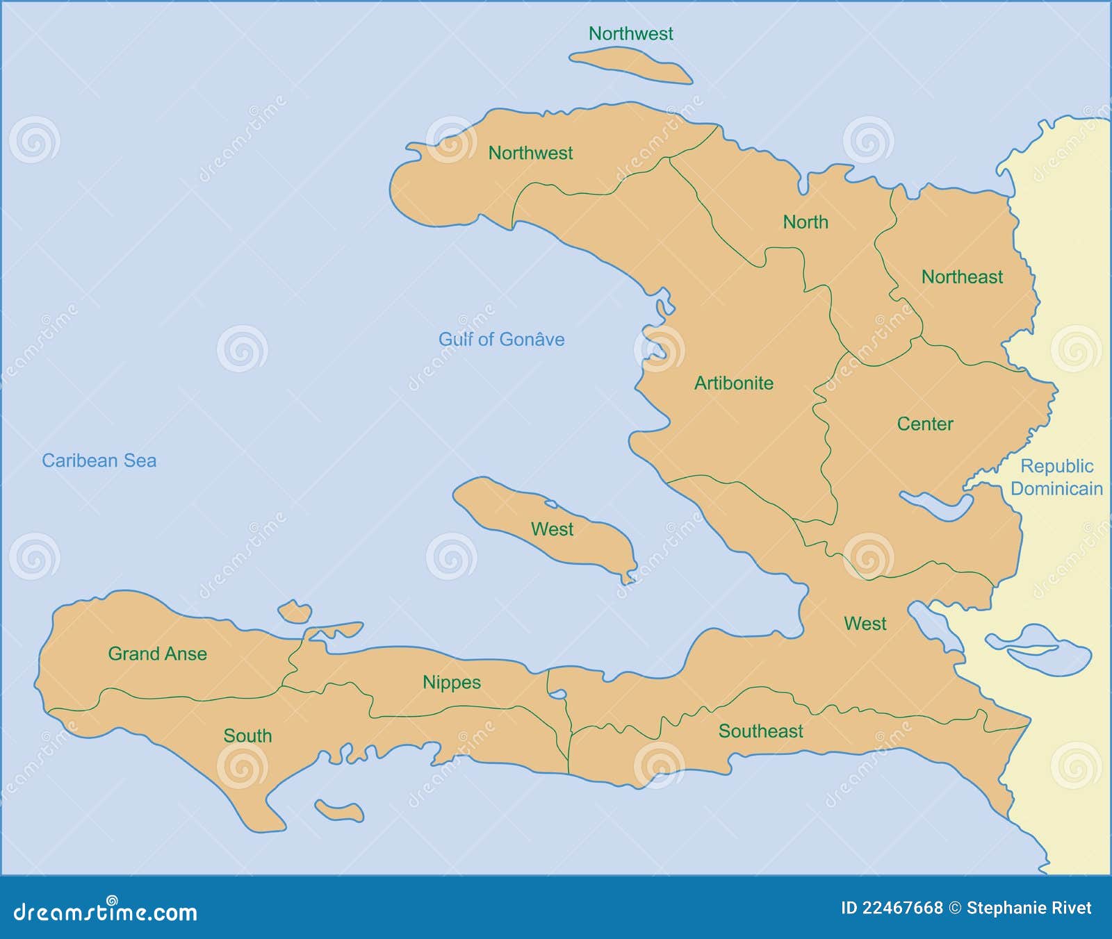 Haiti Map Vector Illustration | CartoonDealer.com #22467668