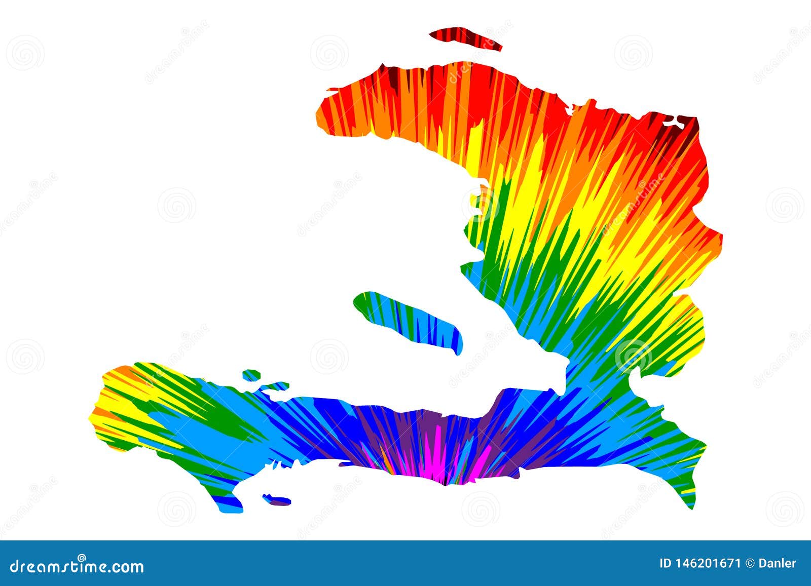Haiti - Map is Designed Rainbow Abstract Colorful Pattern Stock Vector ...
