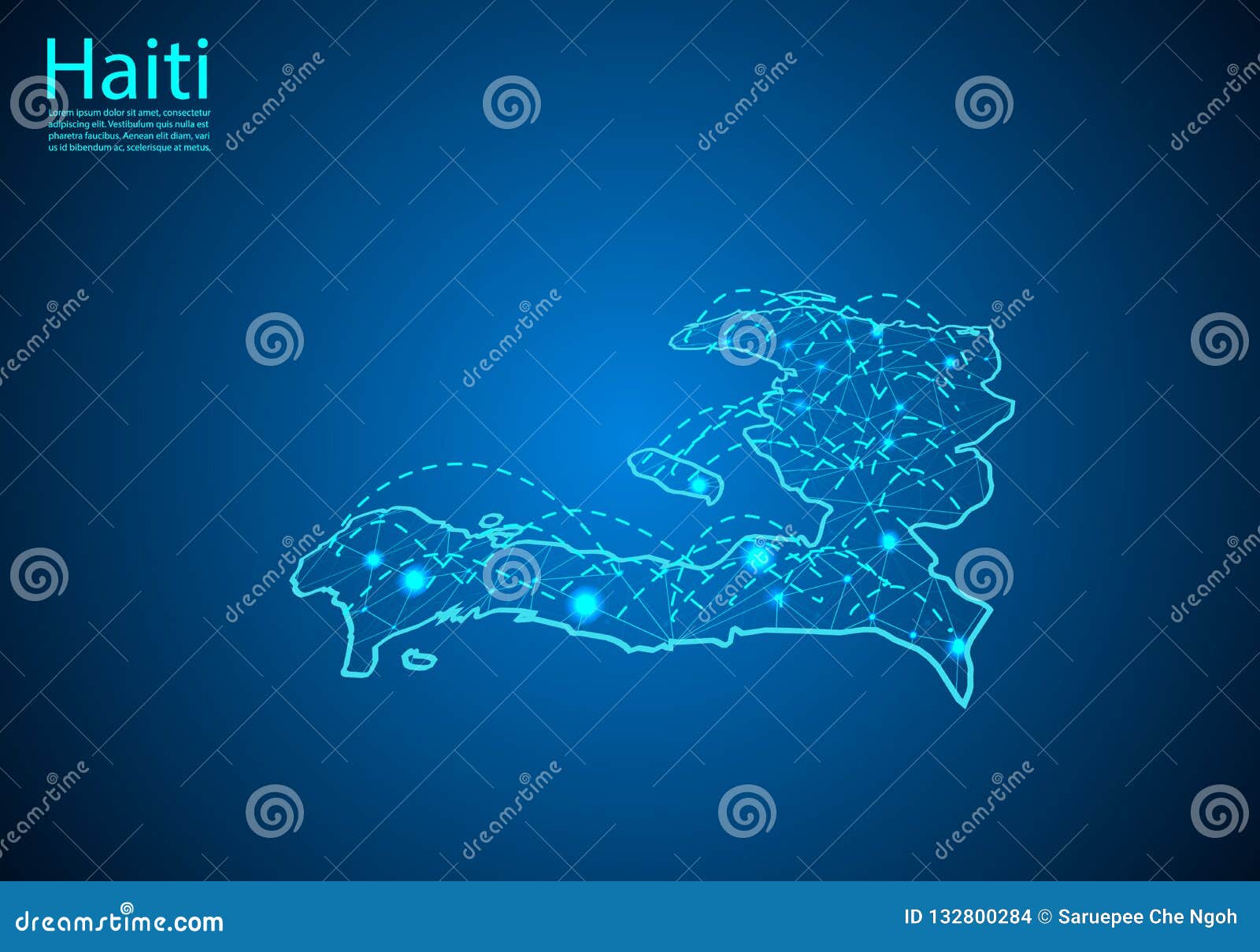 Haiti Map with Nodes Linked by Lines. Concept of Global Communication ... Haiti Map with Nodes Linked by Lines. Concept of Global Communication ...