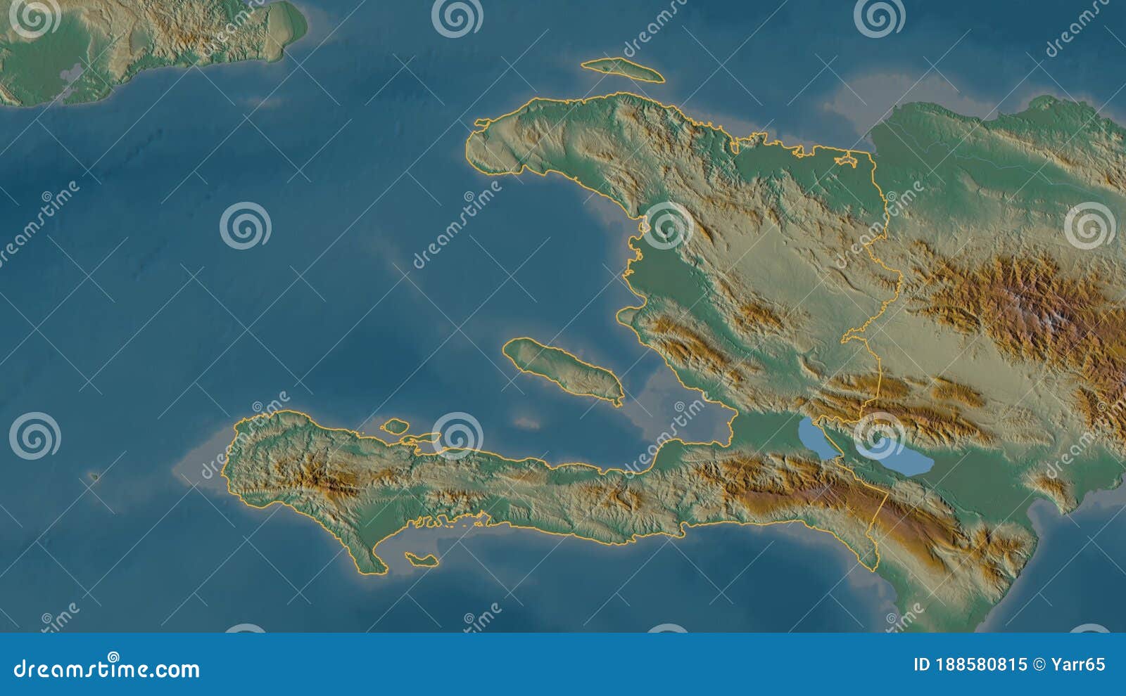 Haiti - overview. Relief stock illustration. Illustration of science ...