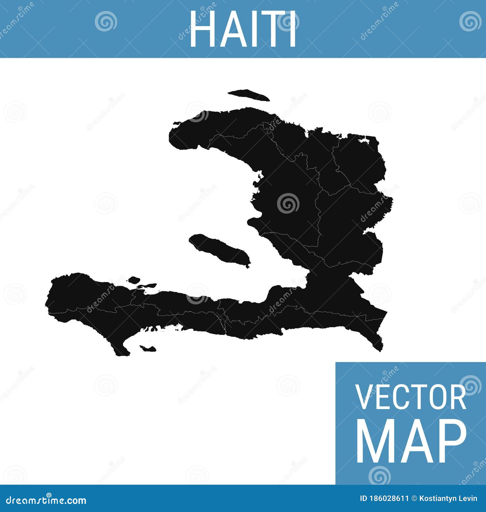 Haiti Vector Chalk Drawing Map Isolated On A White Background ...