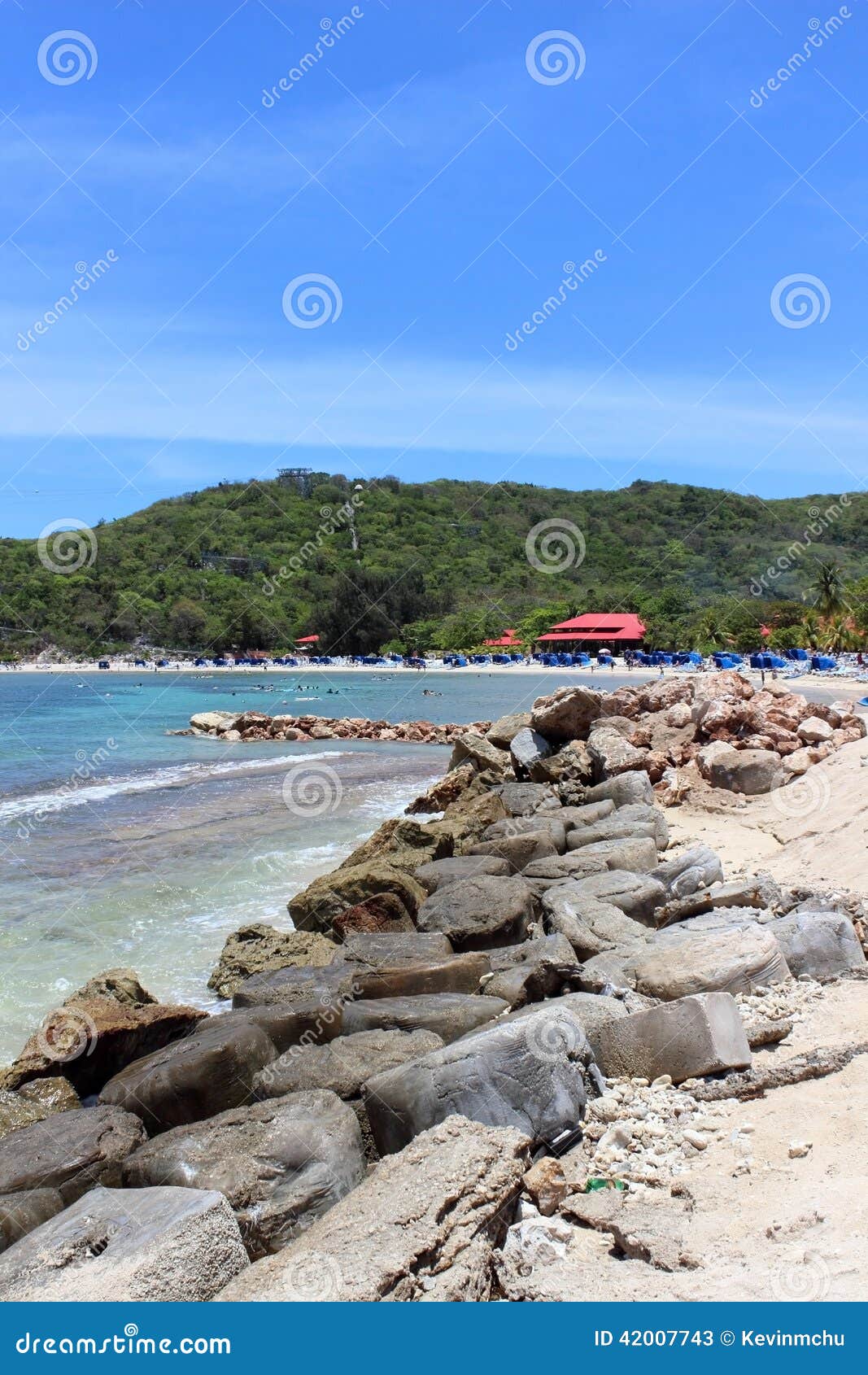 Haitian Beach stock image. Image of coast, cruise, clouds - 42007743