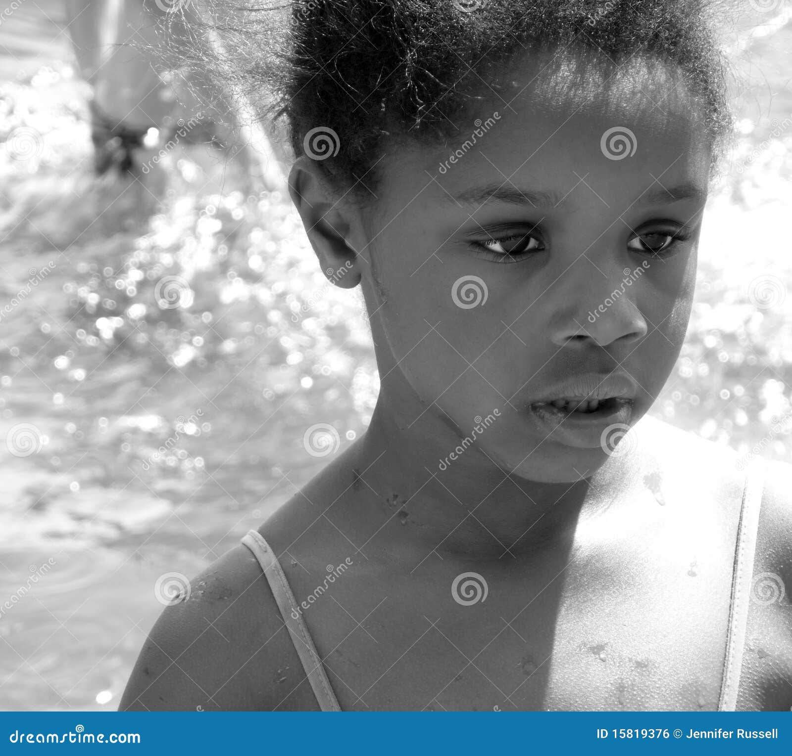 Haitian Girl stock photo. Image of worried, child, urban - 15819376