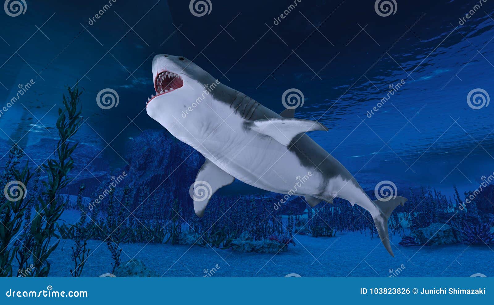 Haj arkivfoto. Bild av livstid, stort, vitt, fisk, bifokal - 103823826