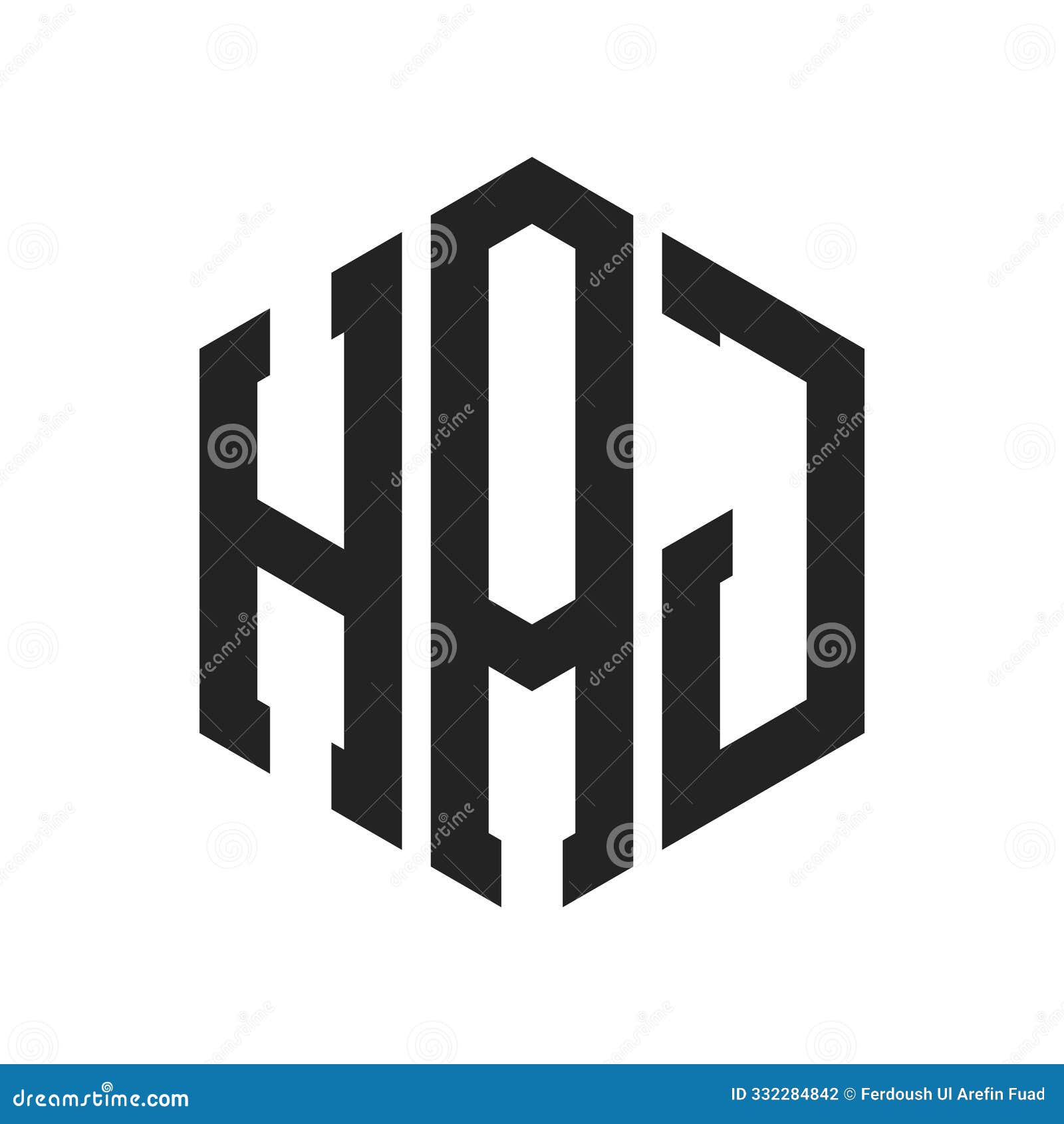 HAJ Logo Design. Initial Letter HAJ Monogram Logo Using Hexagon Shape ...