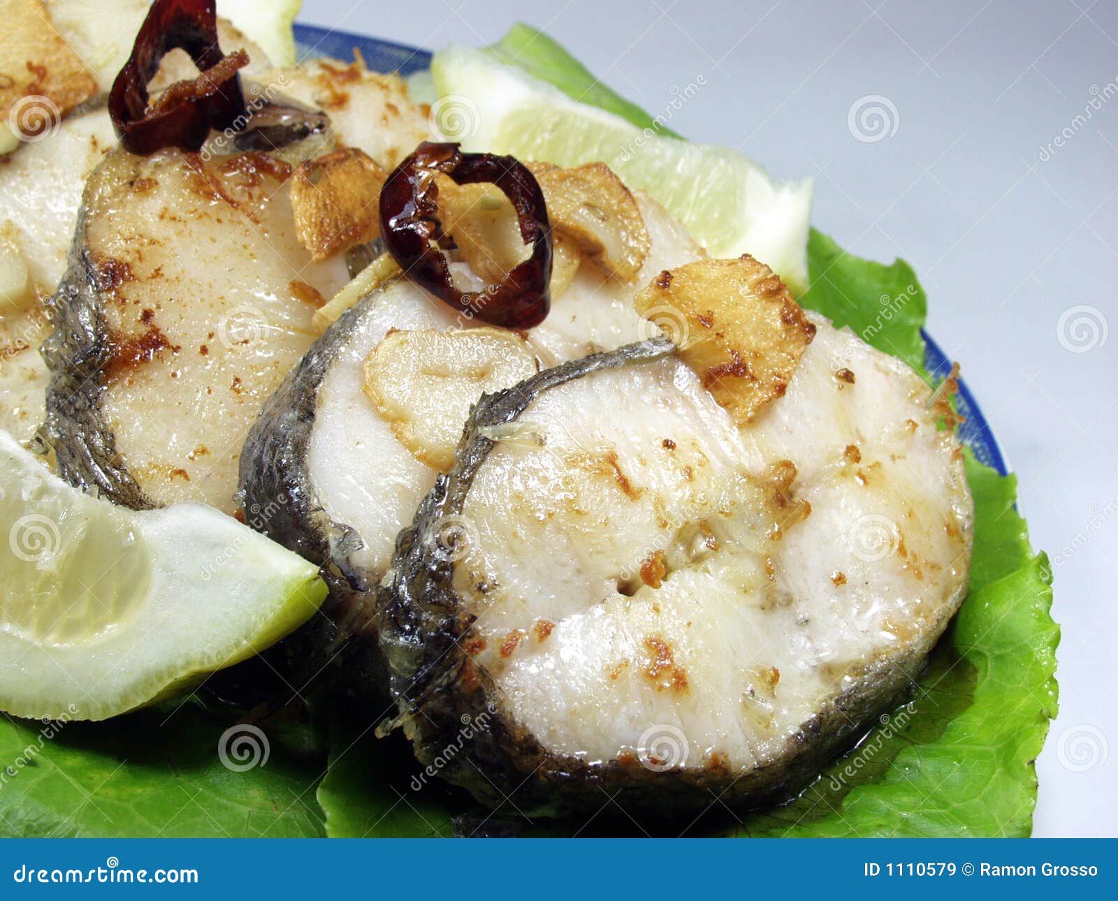 Hake stock image. Image of lemon, omega, proteins, lettuce - 1110579