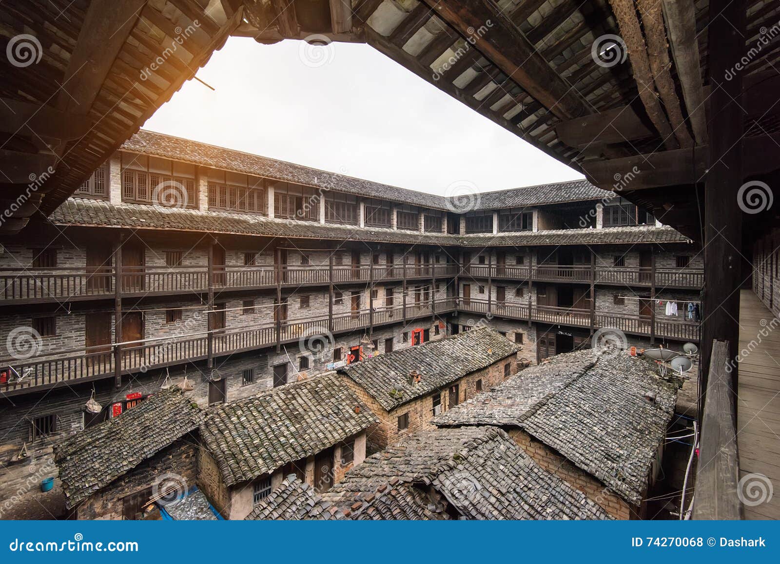 Roof Of Hakka Round Building. Editorial Photo | CartoonDealer.com #46135347