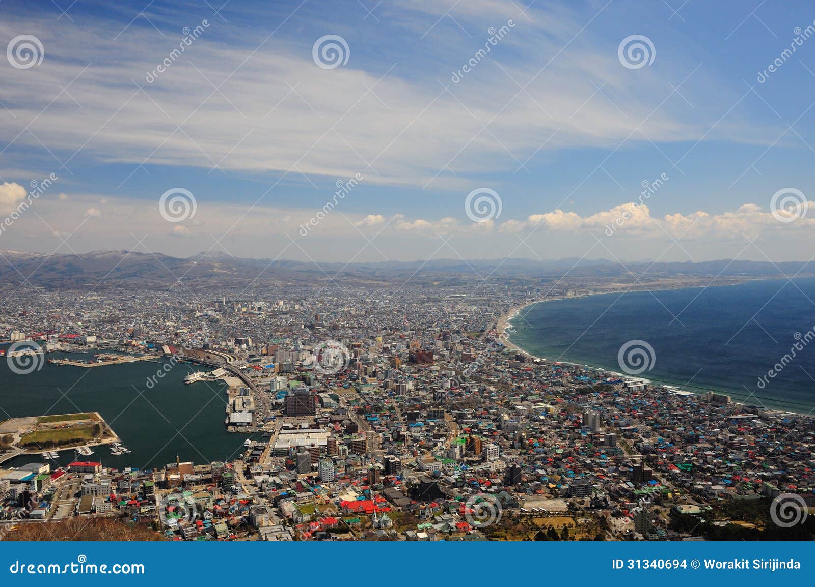 Hakodate, Japan stock photo. Image of view, japan, mountain - 31340694