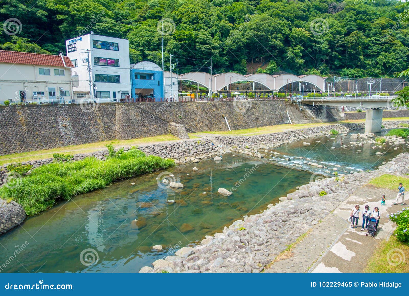 HAKONE, JAPAN - JULY 02, 2017: Beautiful View of River at Hakone Town ...