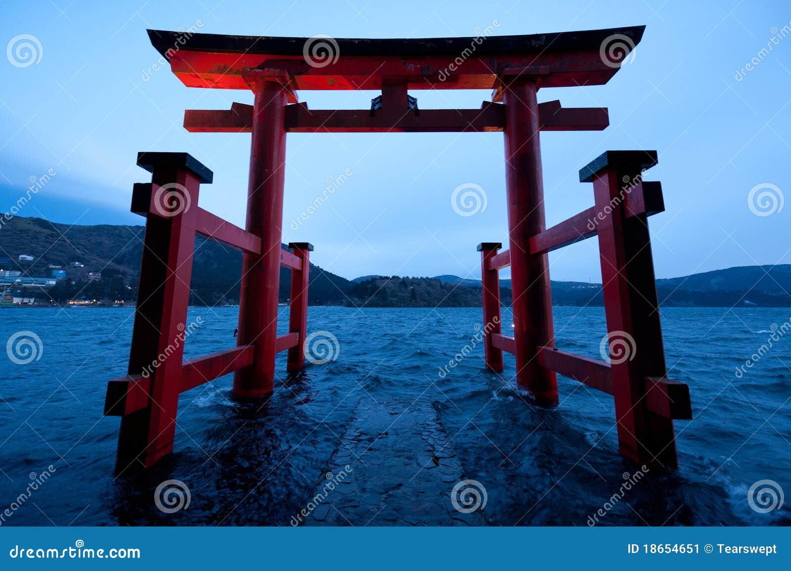 Hakone Torii stock image. Image of jinja, torii, shinto - 18654651