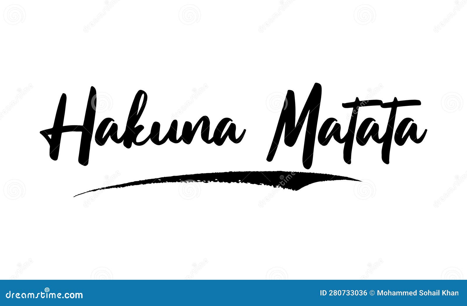 Hakuna Matata Elegant Bold Typography Lettering Text Vector Design ...