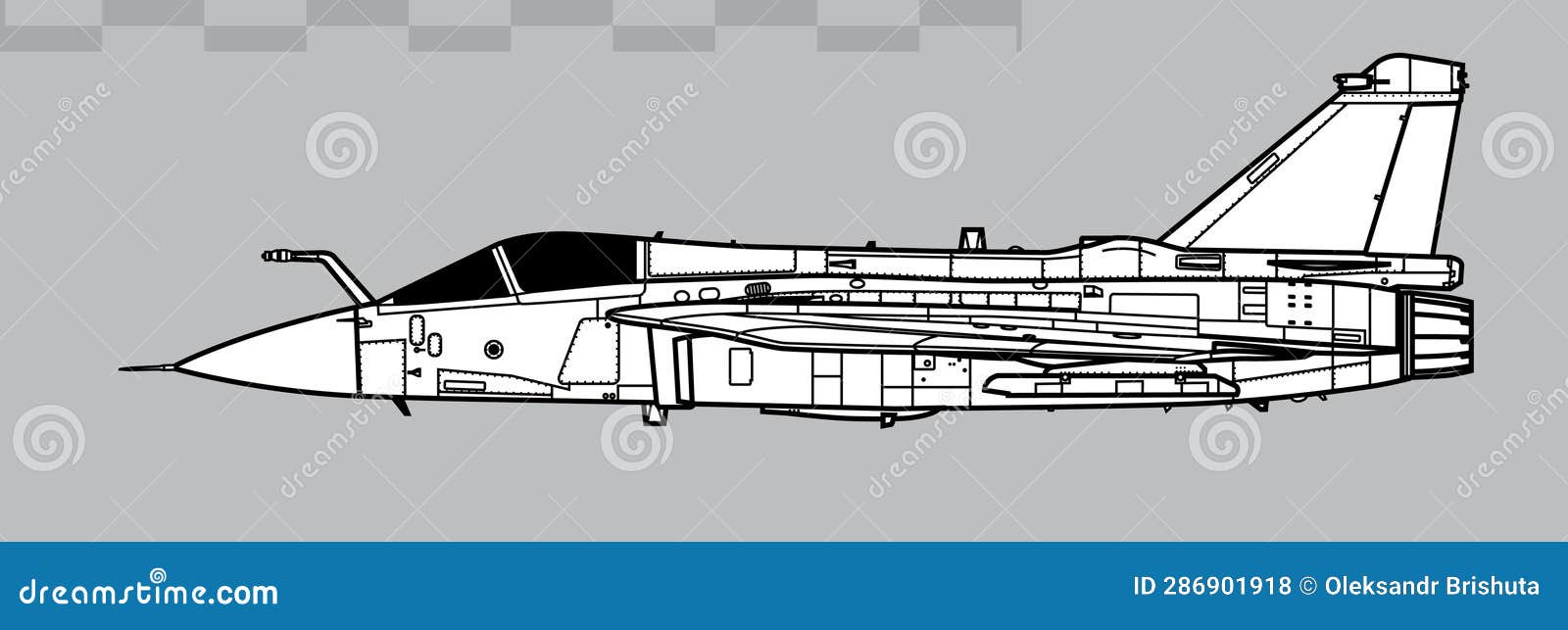 HAL LCA Tejas Mark 1A. Vector Drawing of Multirole Light Fighter Stock ...