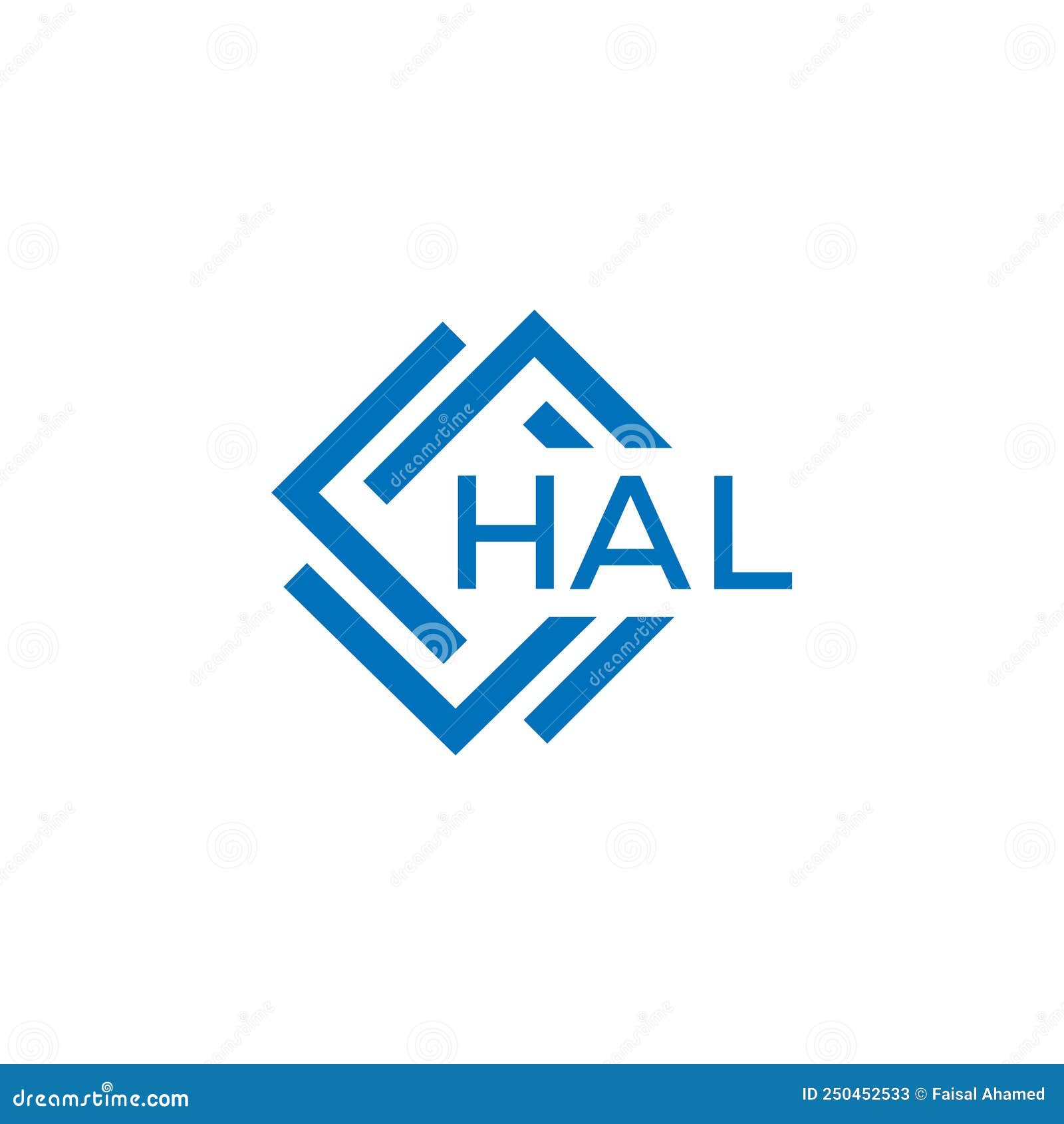 HAL Letter Logo Design on White Background. HAL Creative Circle Letter ...