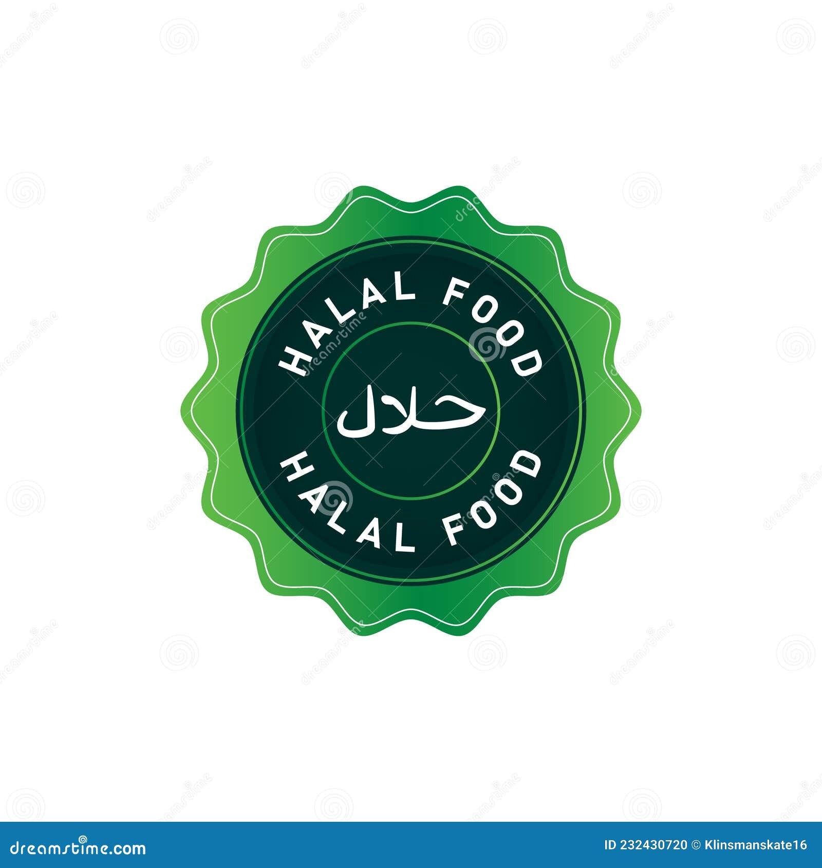 Halal Food Label Product Design Template Stock Vector - Illustration of ...