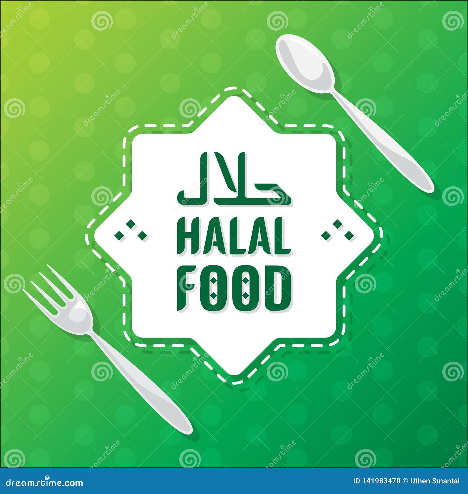 Halal food label stock vector. Illustration of badge - 141983470