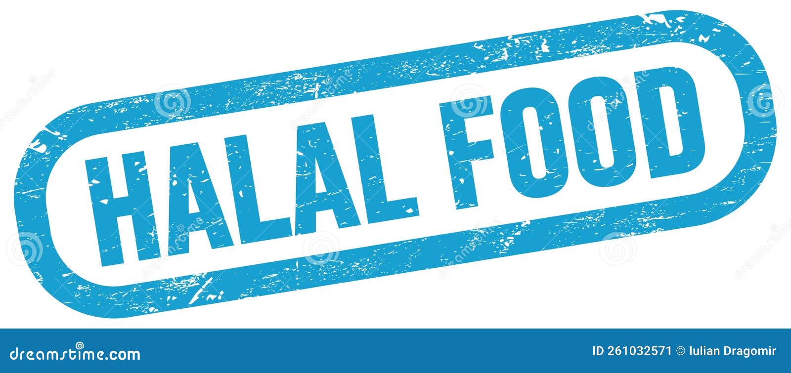 HALAL FOOD, Text Written on Blue Stamp Sign Stock Illustration ...