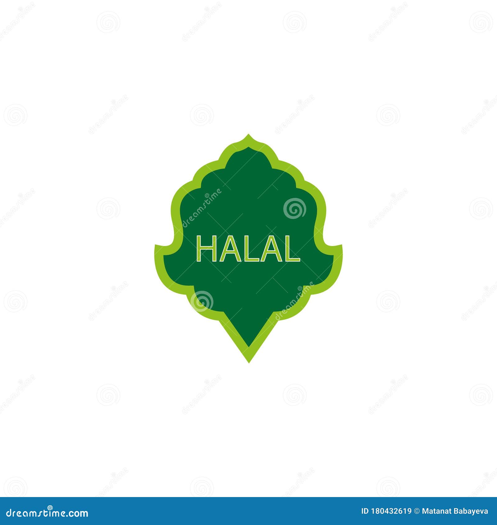 Halal Green Product Label on White Backround Eps 10 Stock Vector ...