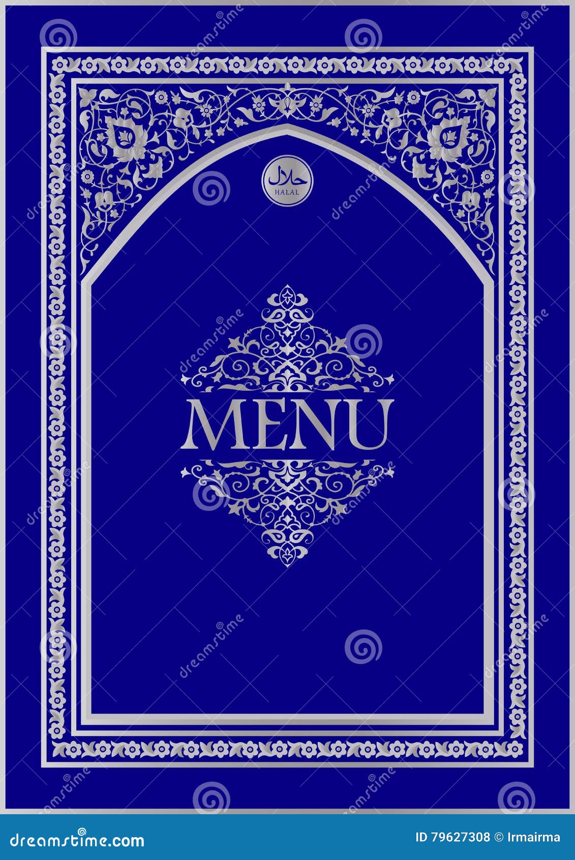 Halal Menu Template Vector Illustration | CartoonDealer.com #79627308