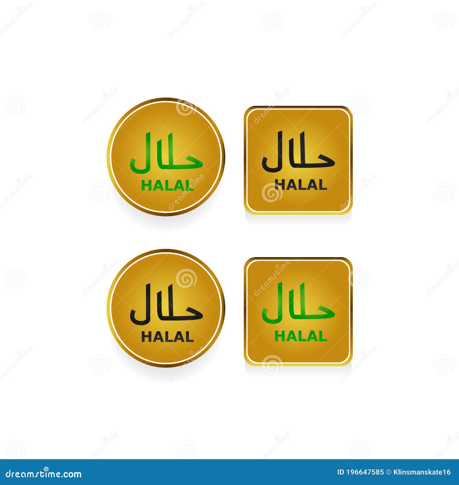 Halal Tag Label Collection for Food Certified Design Template Stock ...