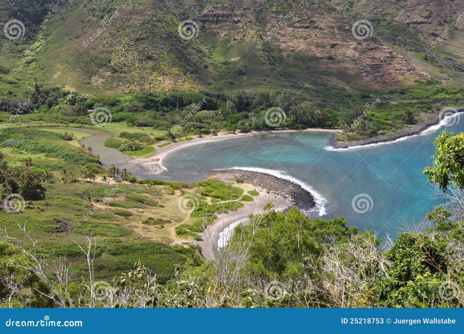 Halawa Bay, Molokai, Hawaii Stock Image - Image of travel, freedom ...
