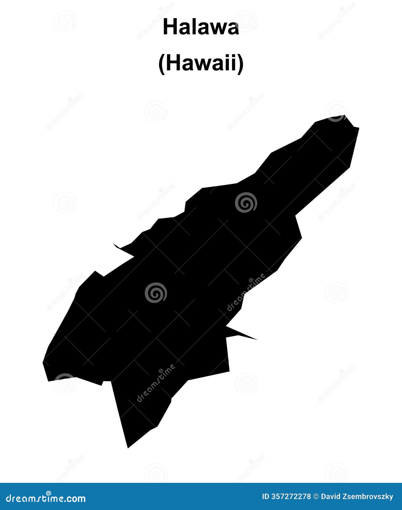 Halawa outline map stock illustration. Illustration of region - 357272278