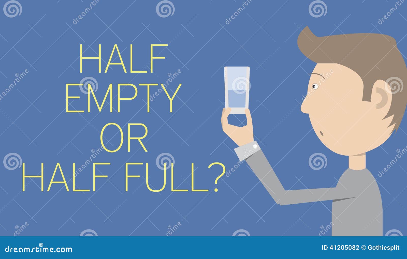 Halb leer oder halb voll vektor abbildung. Illustration von auslegung ...