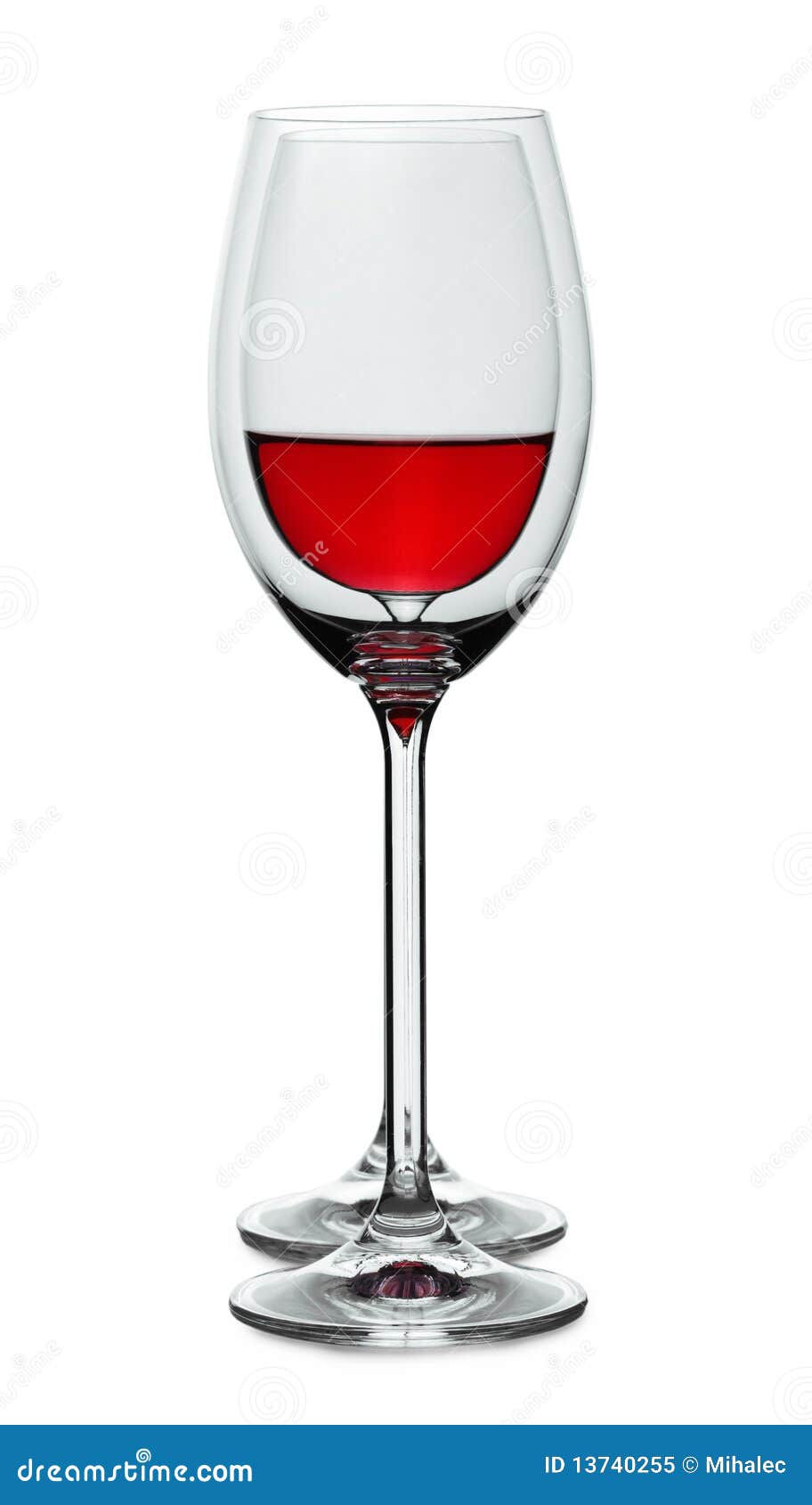 Halb Volles Und Leeres Weinglas Stockbild - Bild von stemware, getränk ...