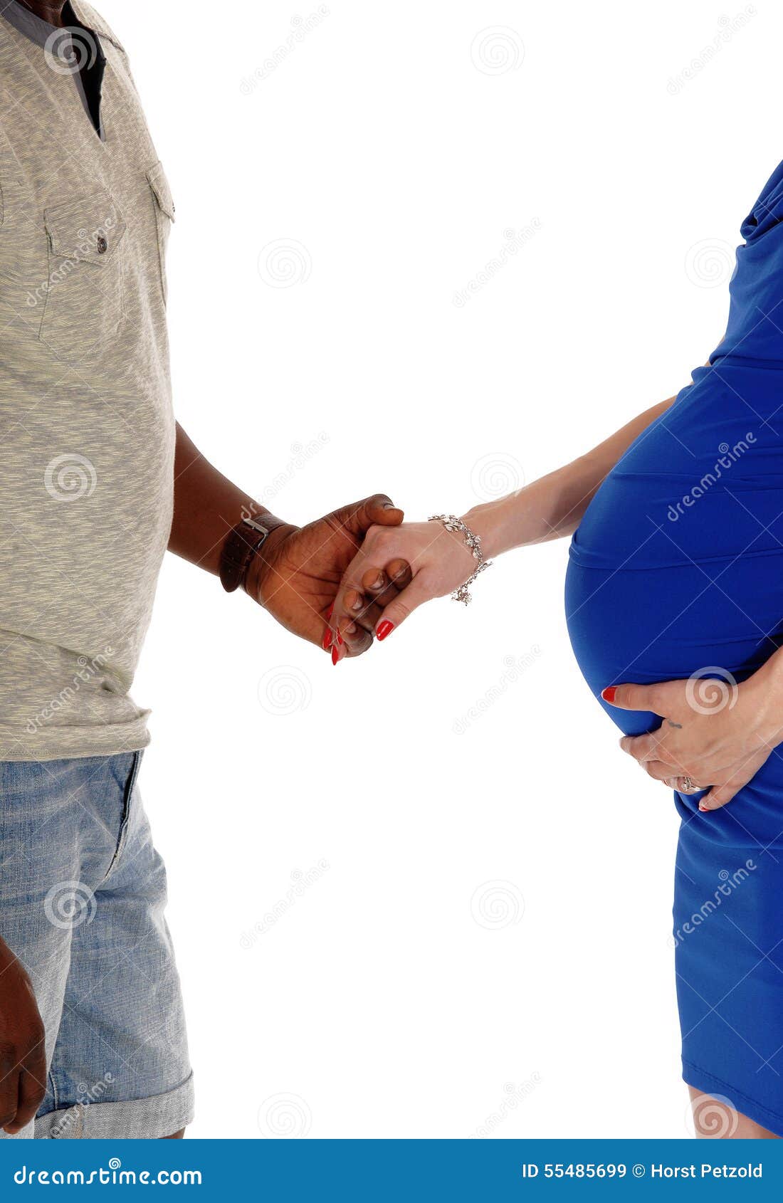 Halbe Schwangere Frau Mit Mann Stockbild Bild Von Gemischt Bauch