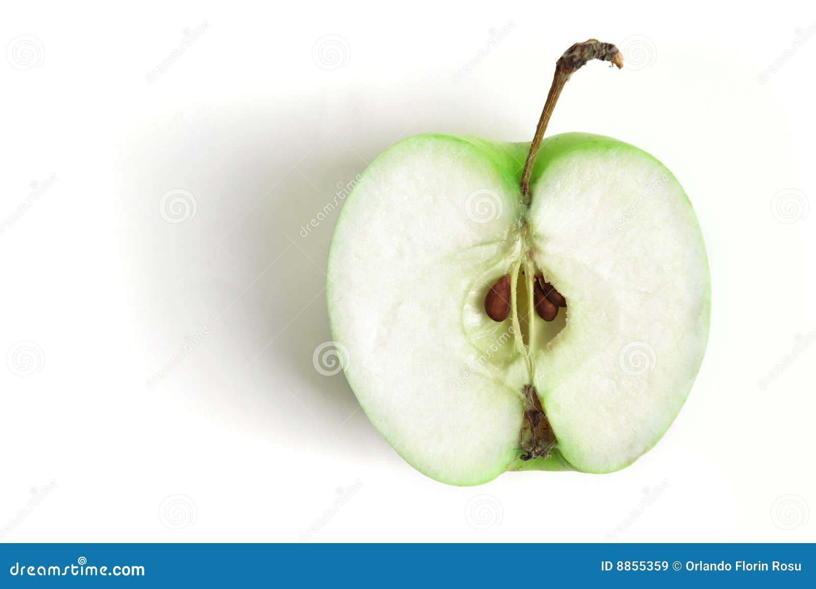 Halber Apfel stockbild. Bild von nahaufnahme, apfel, halb - 8855359