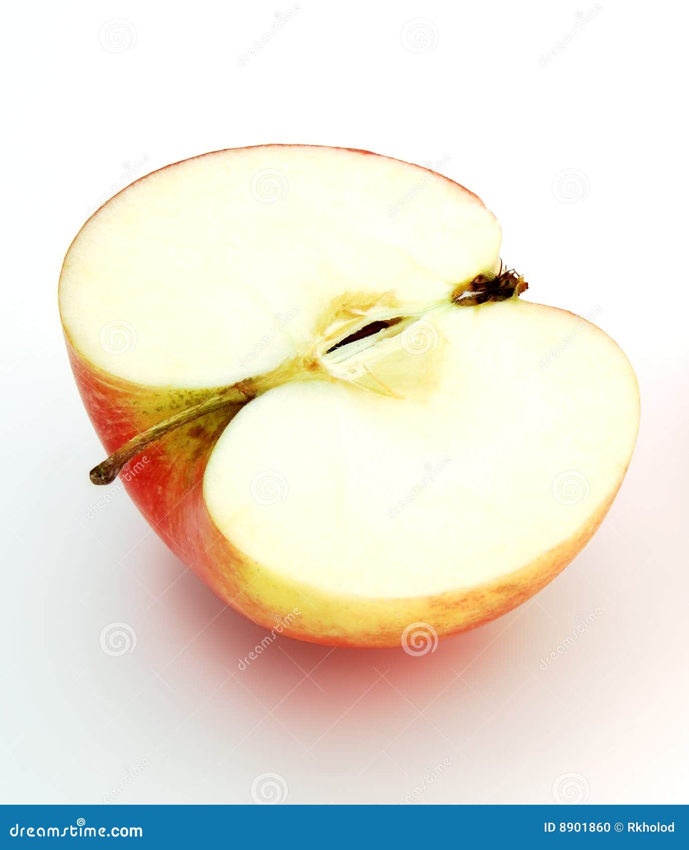 Halber Apfel stockfoto. Bild von nachricht, glänzend, hintergrund - 8901860