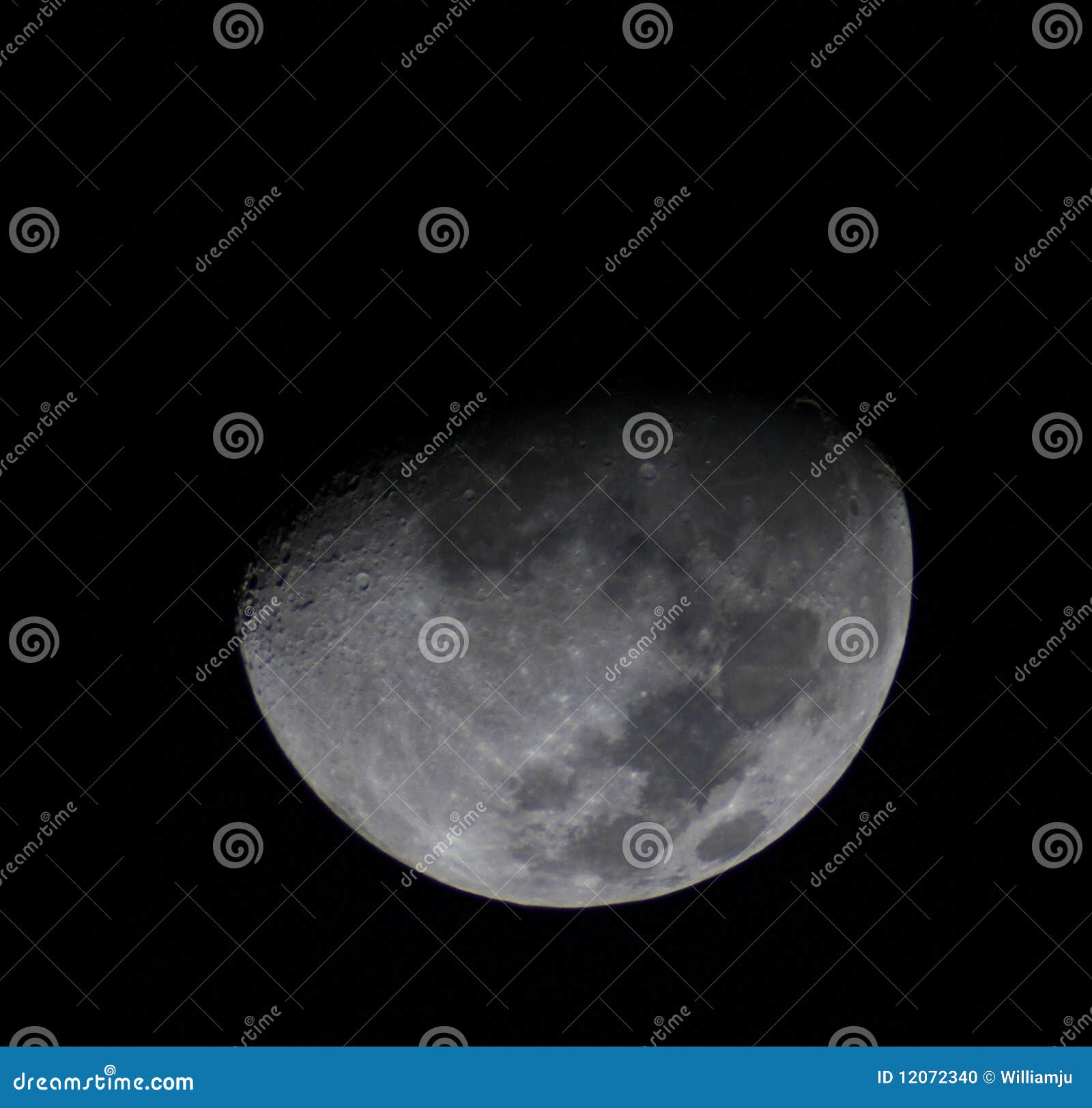 Halber Mond stockfoto. Bild von universum, bahn, nacht - 12072340
