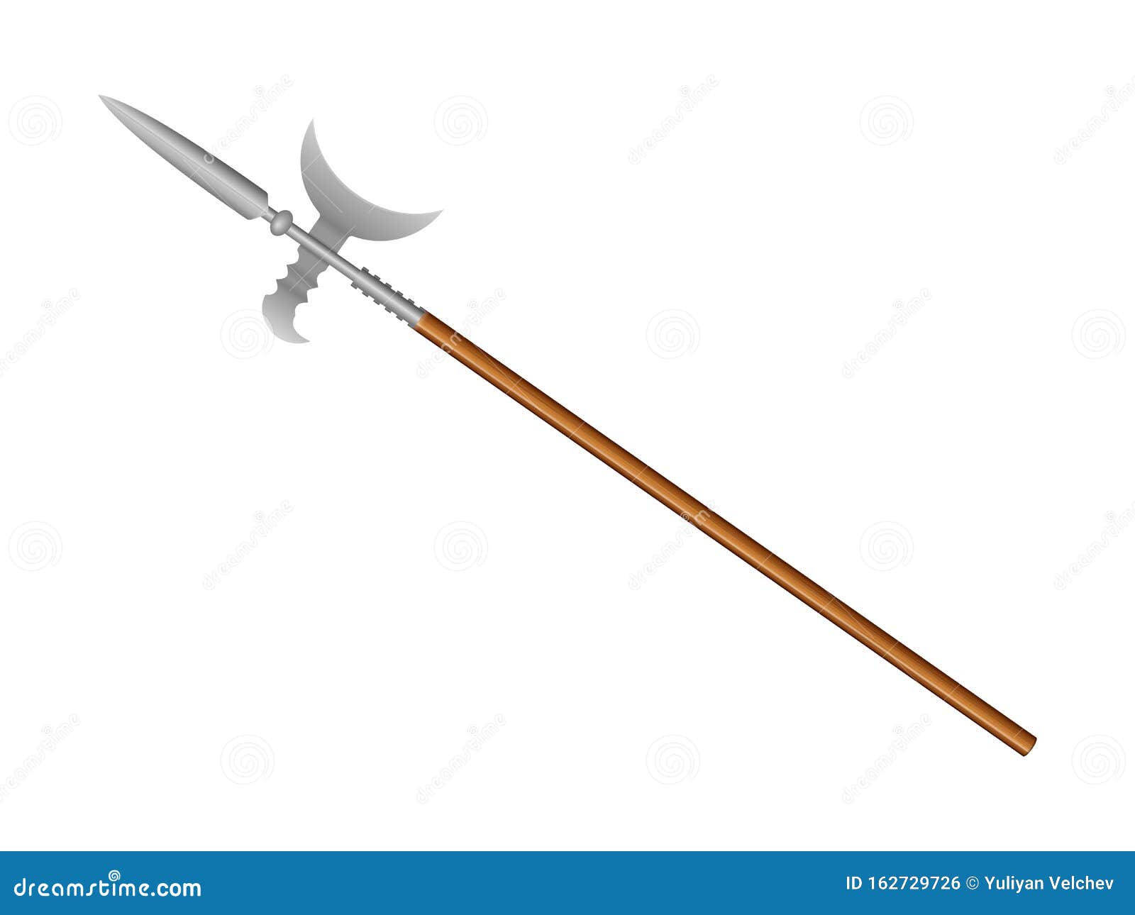 Halberd stock vector. Illustration of battle, symbol - 162729726