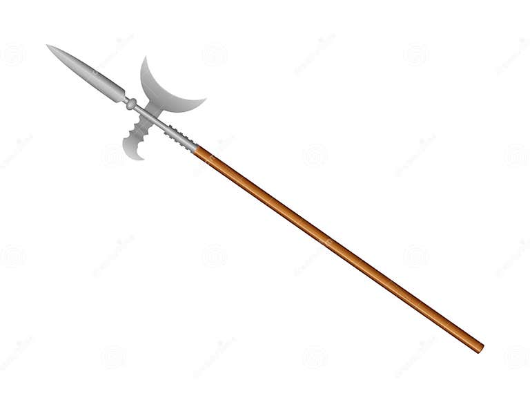 Halberd stock vector. Illustration of battle, symbol - 162729726