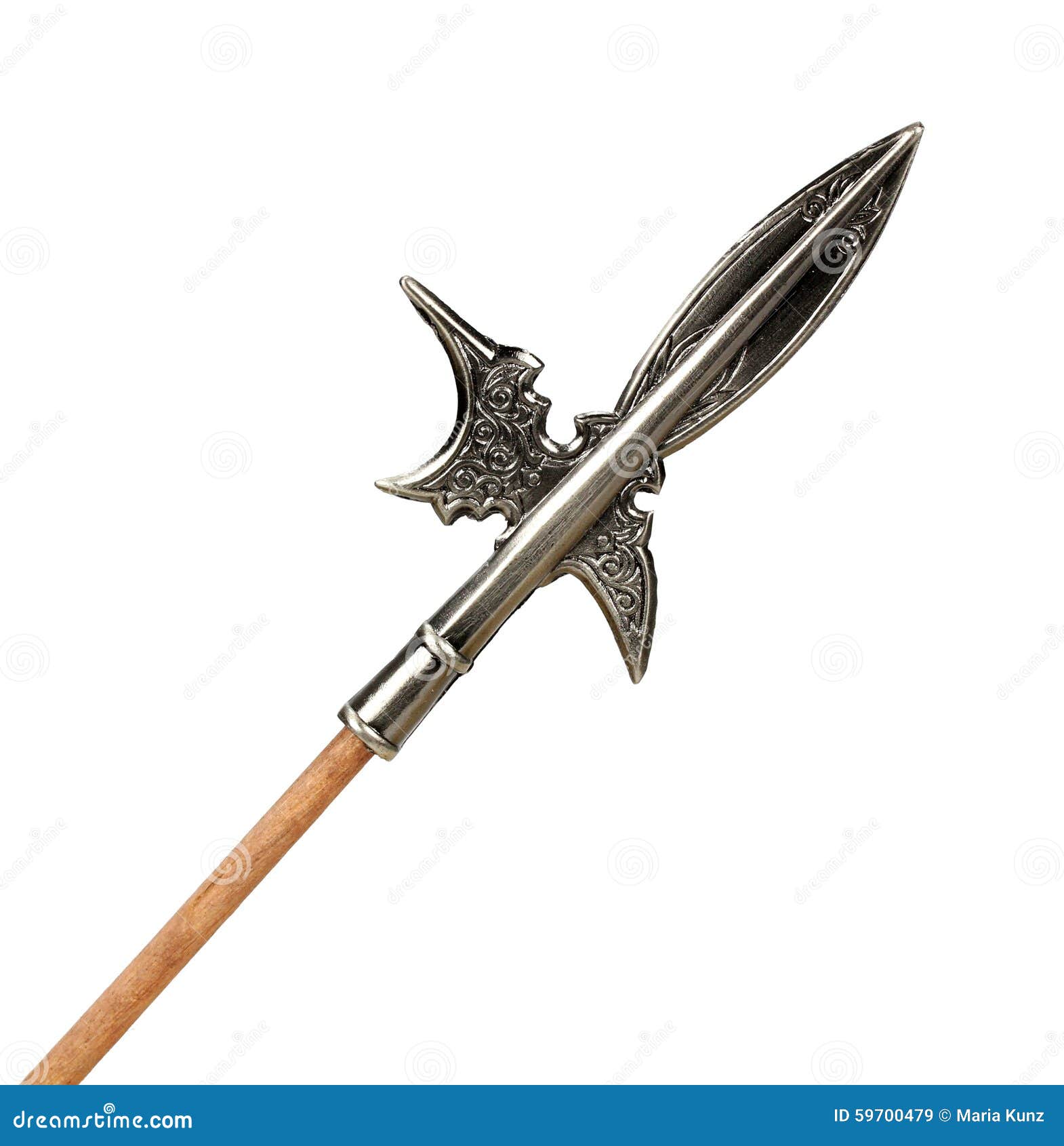Halberd on a White Background Stock Image - Image of chivalry, historic ...