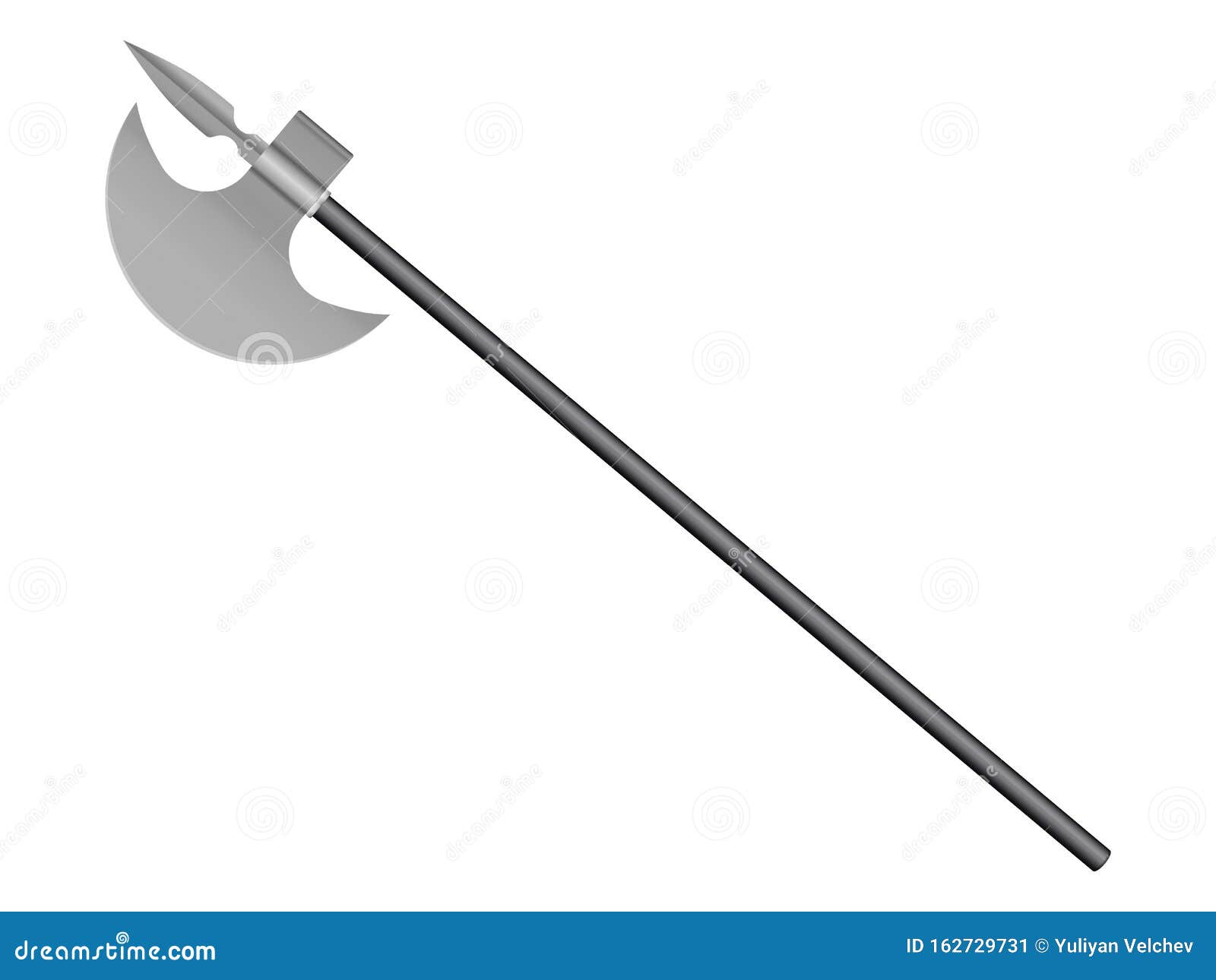 Halberd stock vector. Illustration of ancient, symbol - 162729731