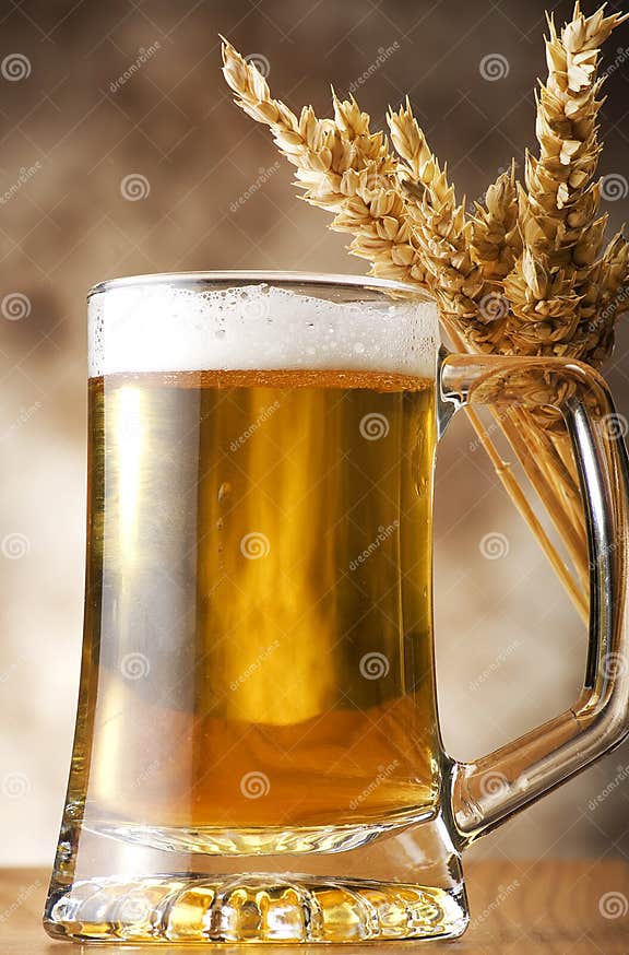 Halbes Liter Bier stockfoto. Bild von gold, schaumgummi - 34193176
