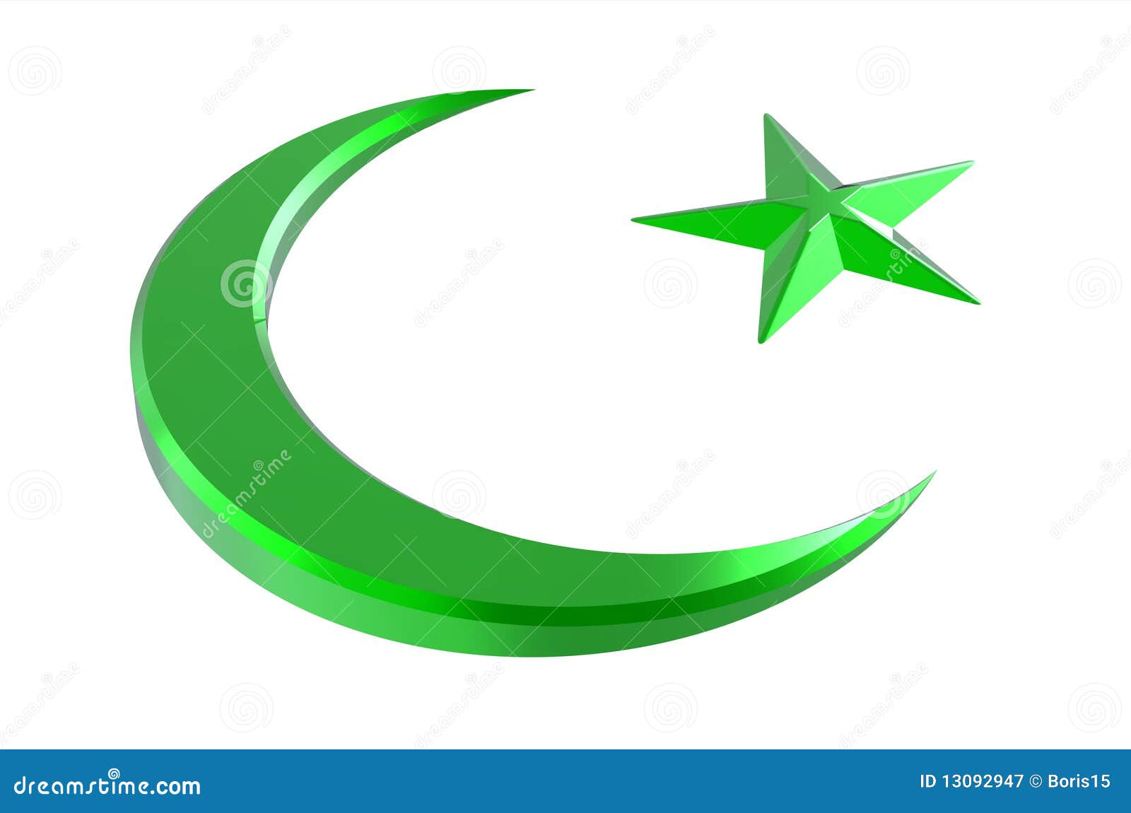 Halbmond und Stern stock abbildung. Illustration von stern - 13092947