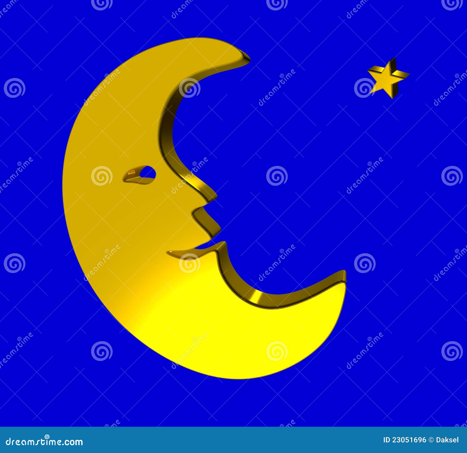 Halbmond und Stern stock abbildung. Illustration von traum - 23051696