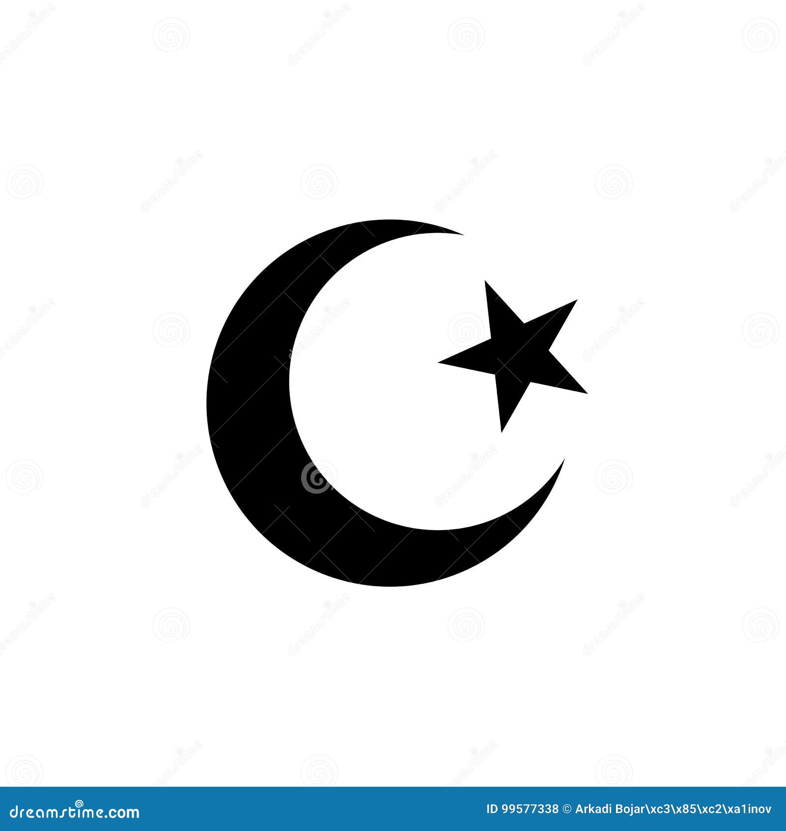 Halbmond- Und Sternvektorsymbol Vektor Abbildung - Illustration von ...