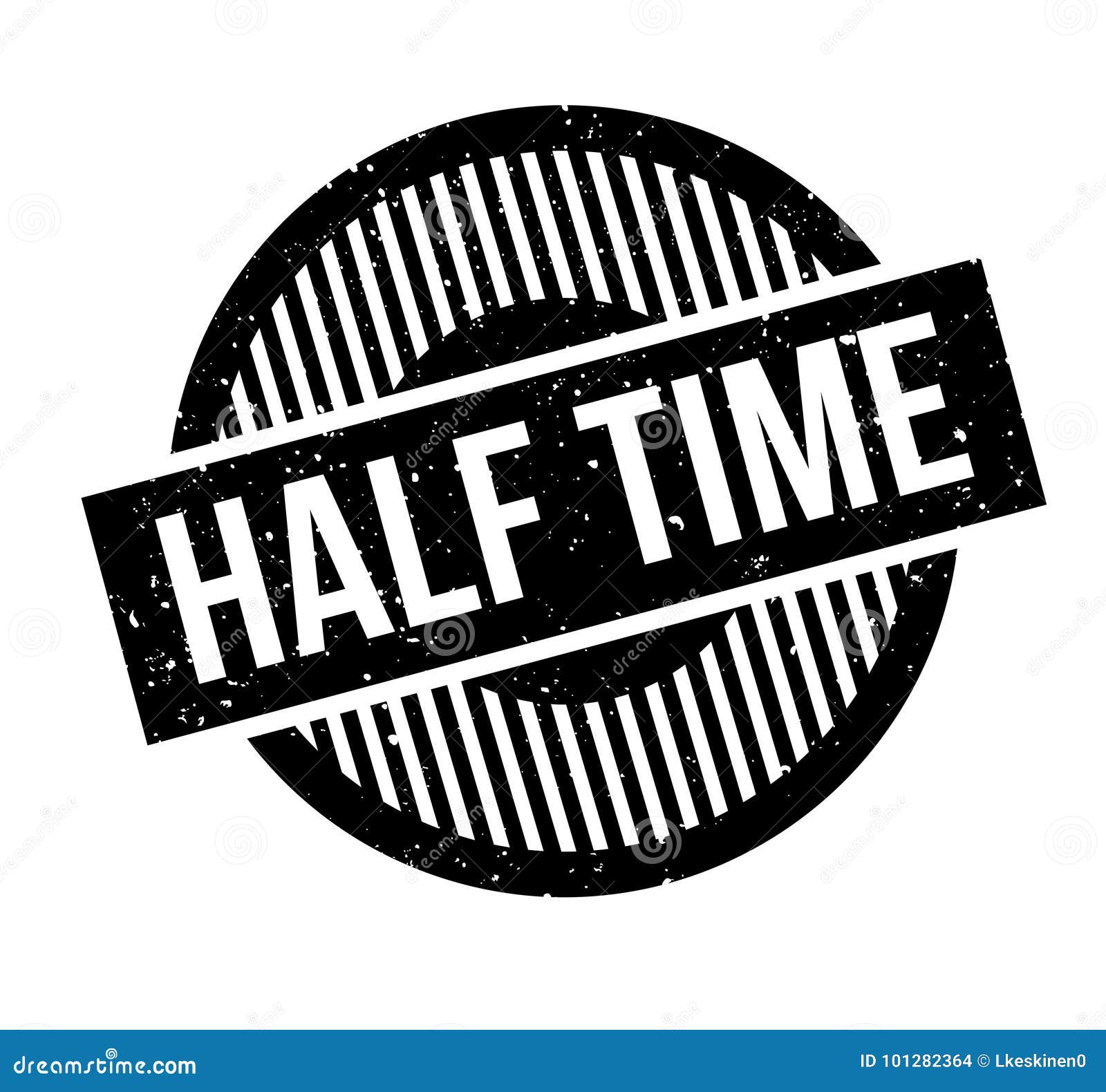 Halbzeitstempel vektor abbildung. Illustration von gummi - 101282364