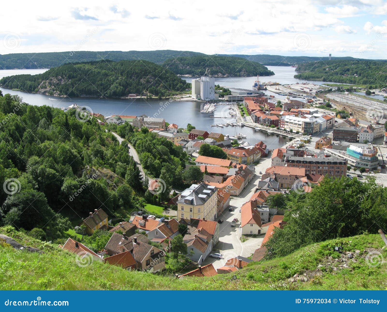 Halden Norge arkivfoto. Bild av fästning, fjord, sikt - 75972034