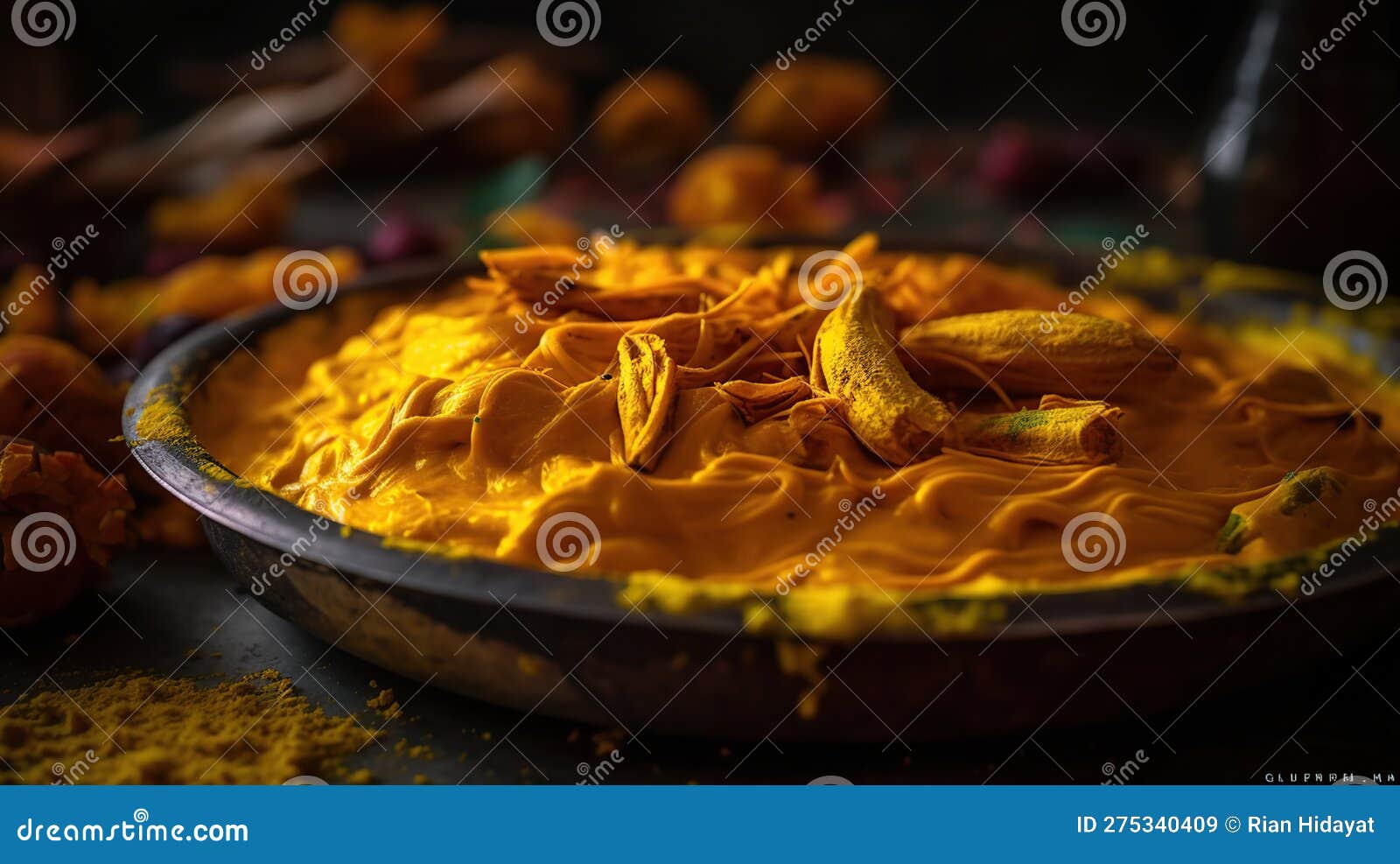 Turmeric Or Haldi Powder On Transparent Background - Ai Generated ...