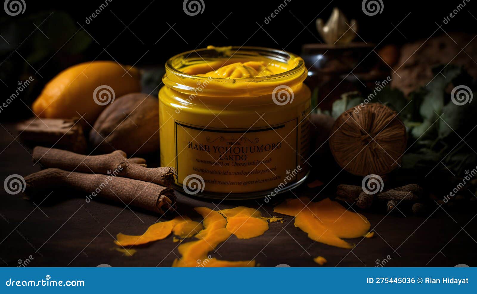 Haldi Turmeric Paste Closeup Capture, Generative Ai Stock Photo - Image ...