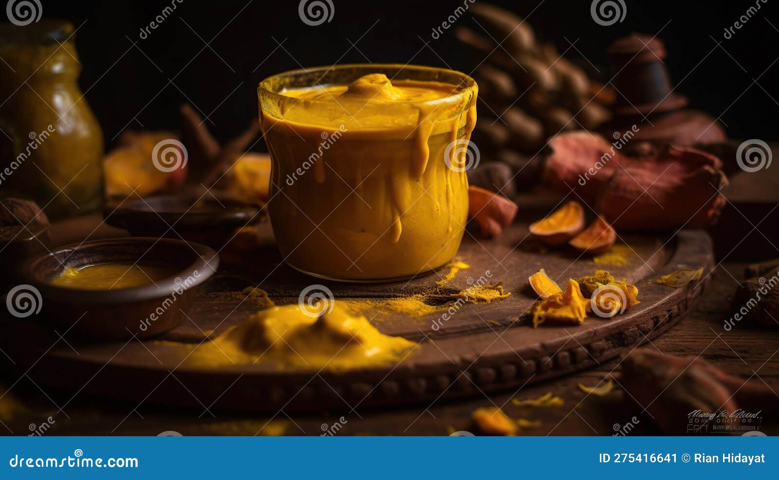 Turmeric Or Haldi Powder On Transparent Background - Ai Generated ...