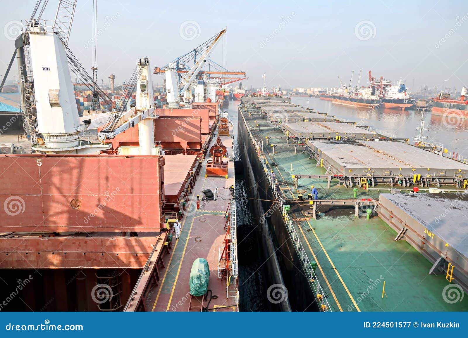 Haldia, India, October, 27, 2020. Cargo Terminal for Unloading Bulk ...