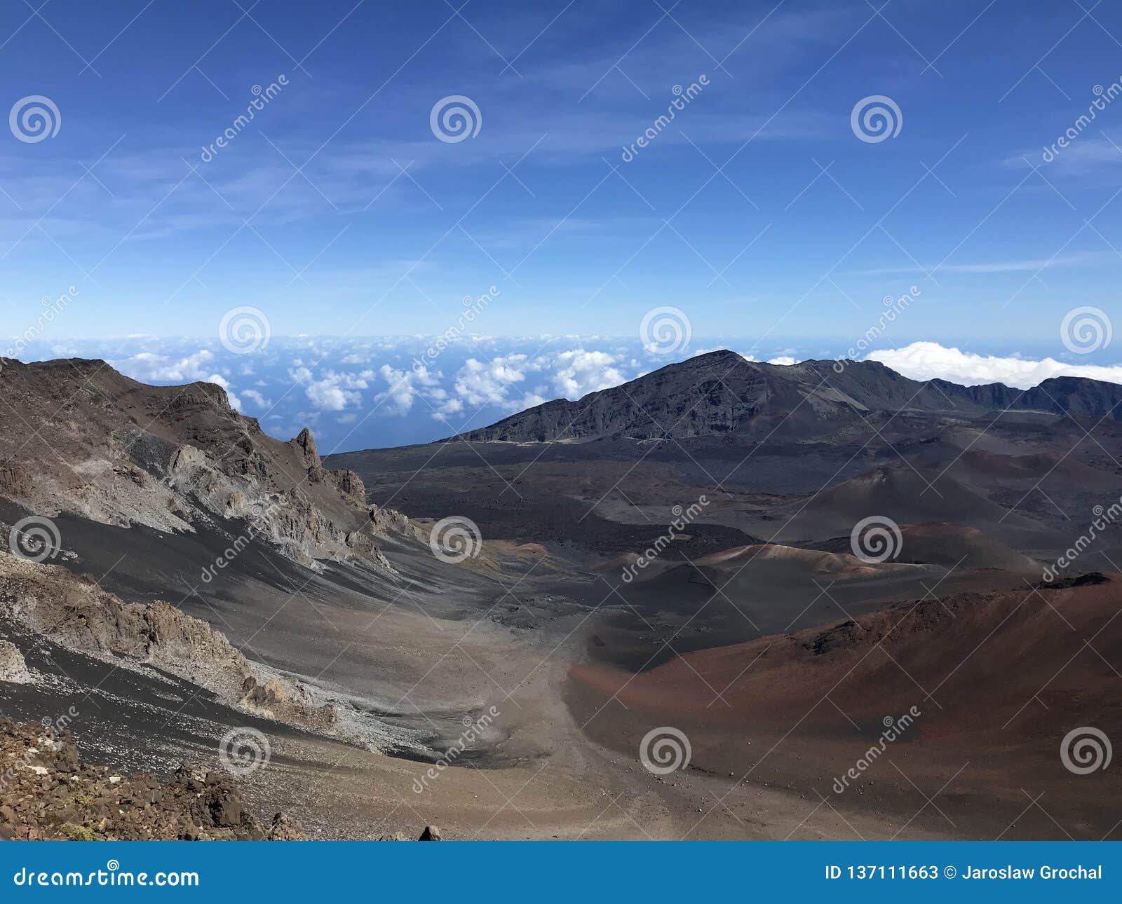 Haleakala National Park Peak Above the Clouds Stock Image - Image of ...