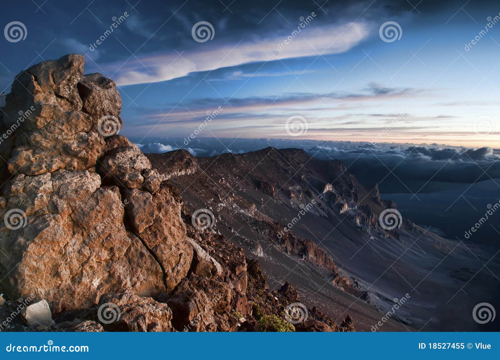 Haleakala National Park Volcano Crater Summit Panoramic View At An ...