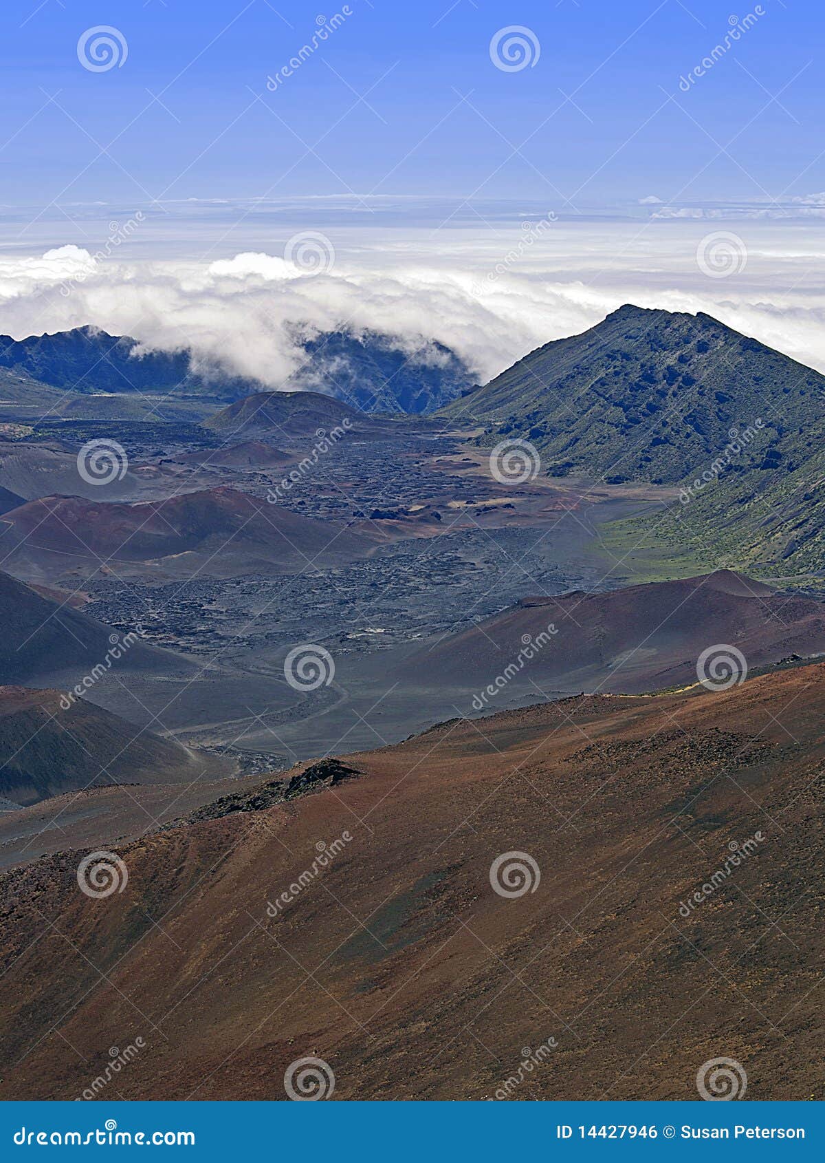 Haleakala Volcano Summit stock photo. Image of crater - 14427946