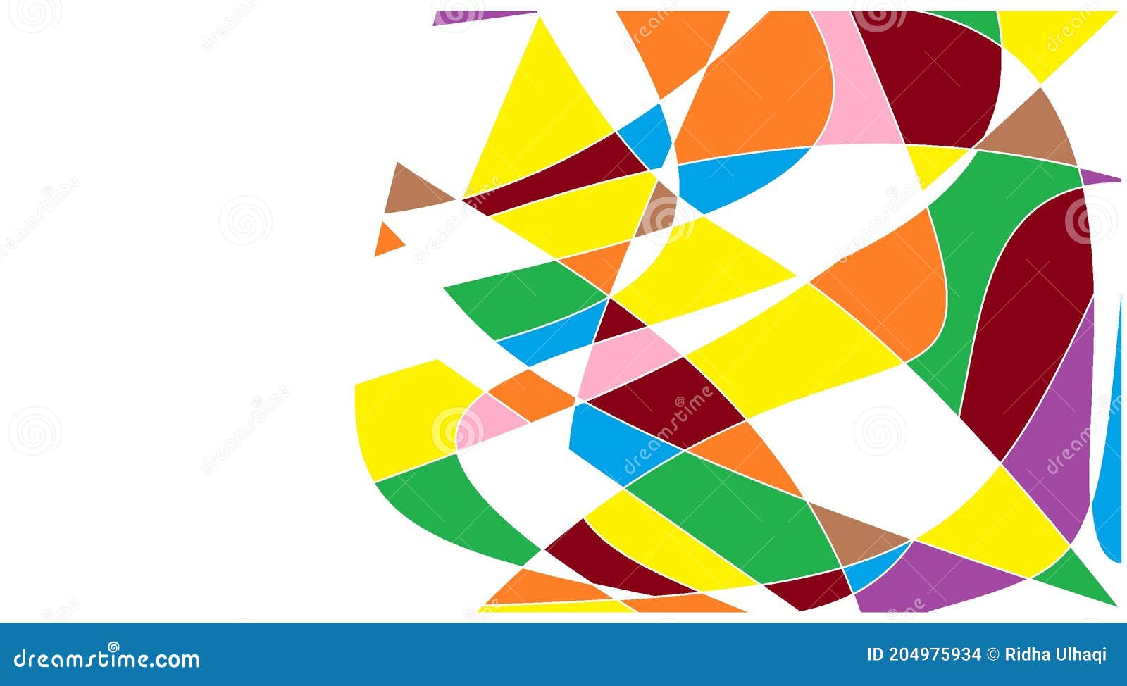 Half Abstract Image of Various Colors Stock Illustration - Illustration ...