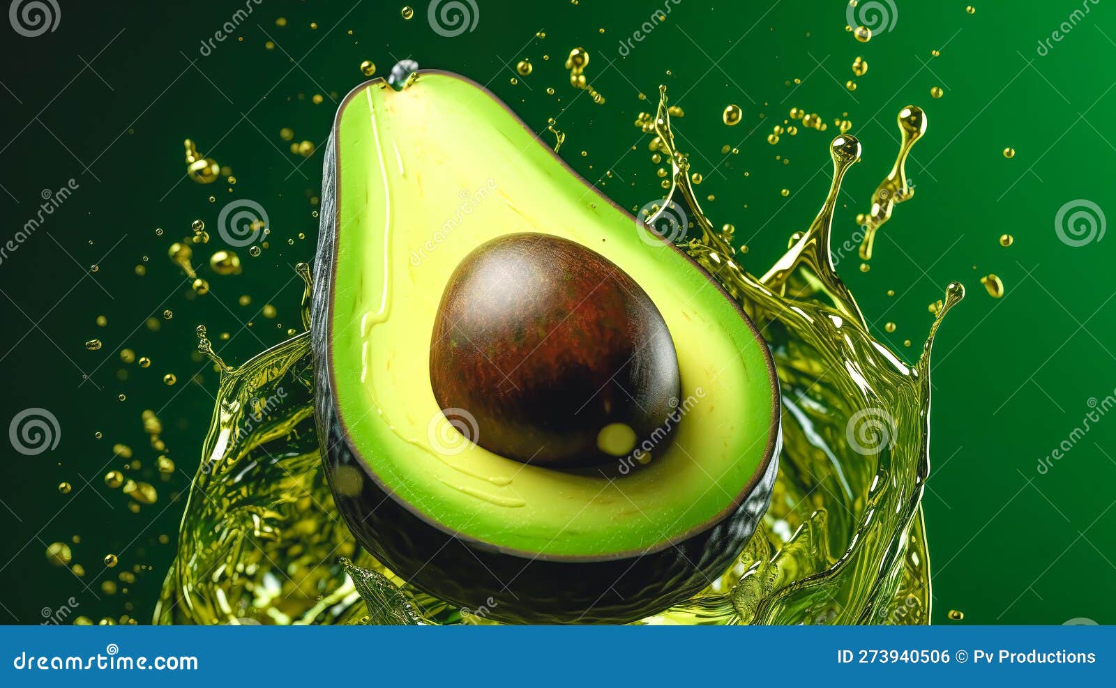 Half of an Appetizing Avocado and a Splash of Water, Generative AI ...